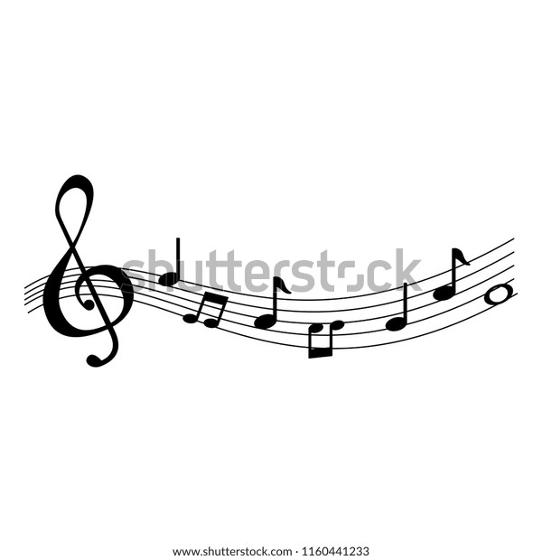 Musical Partiture Notes Icons Stock Vector (Royalty Free) 1160441233 ...