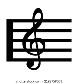 Musical Score Icon Vector Isolated On Stock Vector (Royalty Free ...