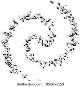 Round Frame Musical Signs Creative Background Stock Vector (Royalty ...