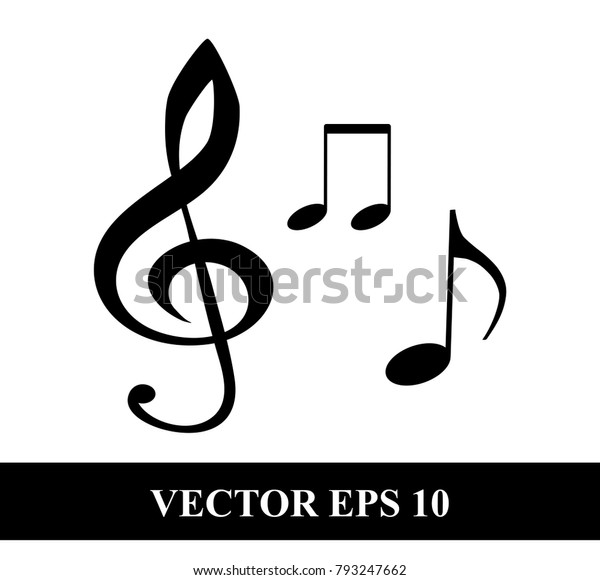 Musical Symbols Musical Notes Treble Clef Stock Vector (Royalty Free ...