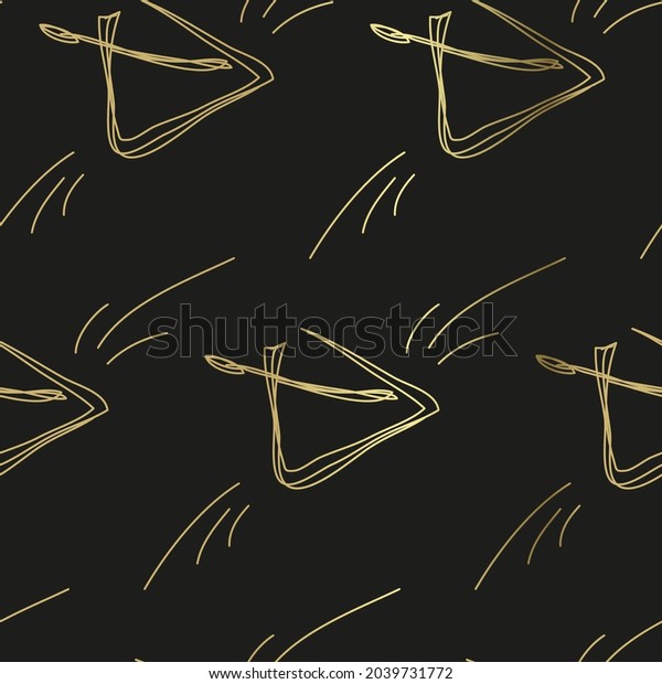 Musical Triangle Sketch Vector Illustration Isolated Stock Vector ...