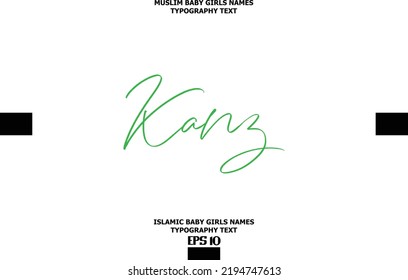 Muslim Female Name Vector Cursive Text Stock Vector (Royalty Free ...