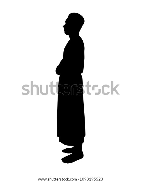 Muslim Man Silhouette Vector: vetor stock (livre de direitos ...