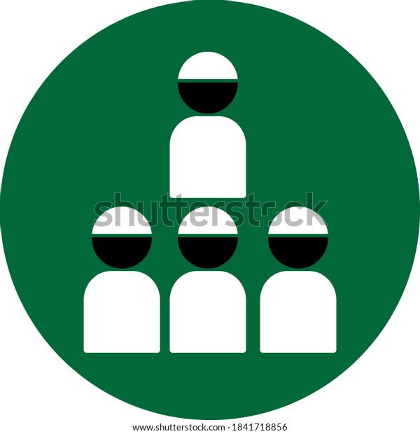 Muslim Prayer Congregation Icon Flat Style Stock Vector (Royalty Free ...