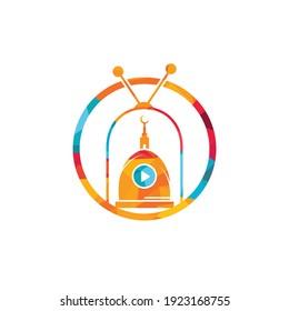 Muslim Tv Vector Logo Design Template Stock Vector (Royalty Free ...
