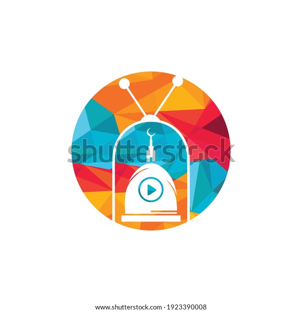 Muslim Tv Vector Logo Design Template Stock Vector (Royalty Free ...