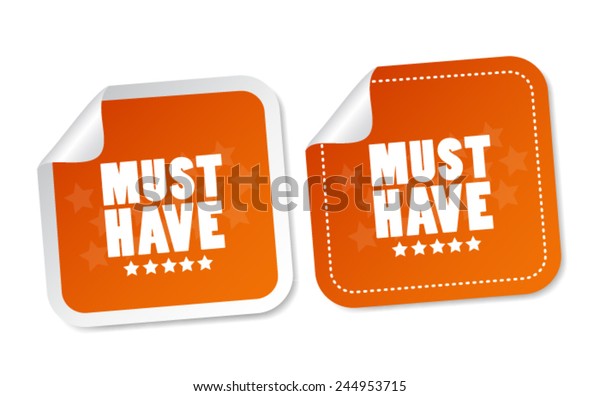 Must Have Stickers Stock Vector (Royalty Free) 244953715 | Shutterstock