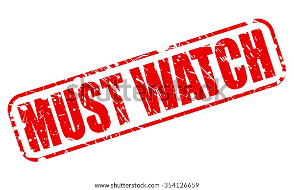 Stock vektor „Must Watch Red Stamp Text On“ (bez autorských poplatků ...