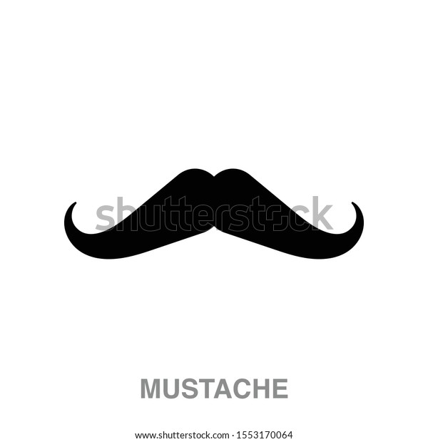 Mustache Flat Icon On White Transparent Stock Vector (Royalty Free ...