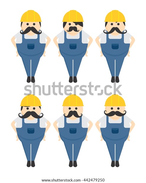 Mustache Guy Cartoon Character Stock Vector (Royalty Free) 442479250 ...