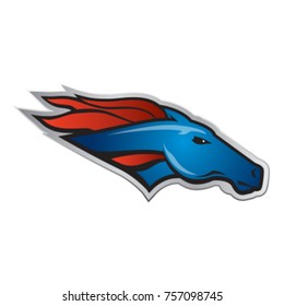 Mustang Head Vector Mascot Stock Vector (Royalty Free) 757098745 ...