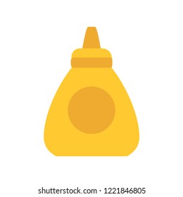 Mustard Bottle Mustard White Background Vector Stock Vector (Royalty ...