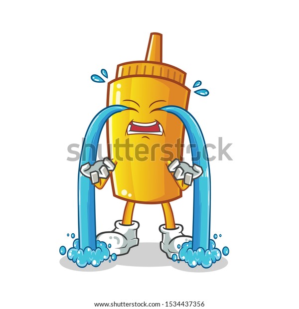 Mustard Cry Mascot Vector Cartoon Illustration Stock Vector (Royalty ...