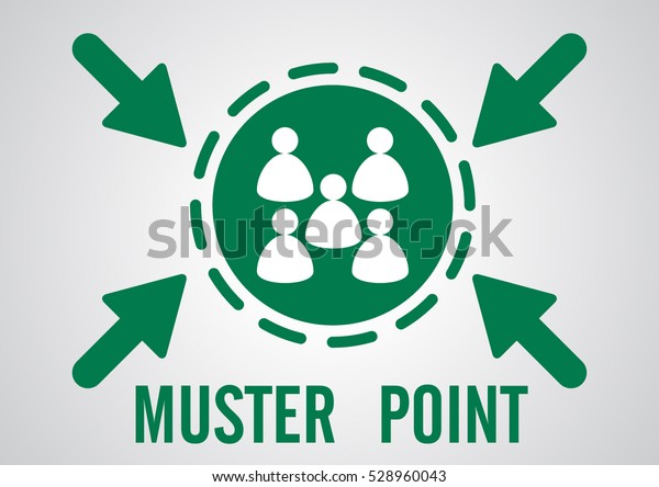 Muster Point Emergency Assembly Point Banner Stock Vector (Royalty Free ...