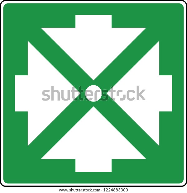 Muster Point Exit Evacuation Signs Assembly Stock Vector (Royalty Free ...