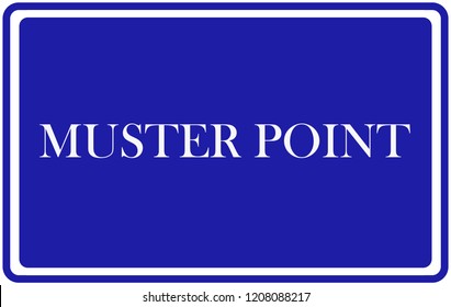 Muster Point Sign Used Be Installed Stock Vector (Royalty Free ...