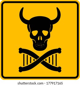 Mutant Skull Horns Modified Image Dna Stock Vector (Royalty Free ...