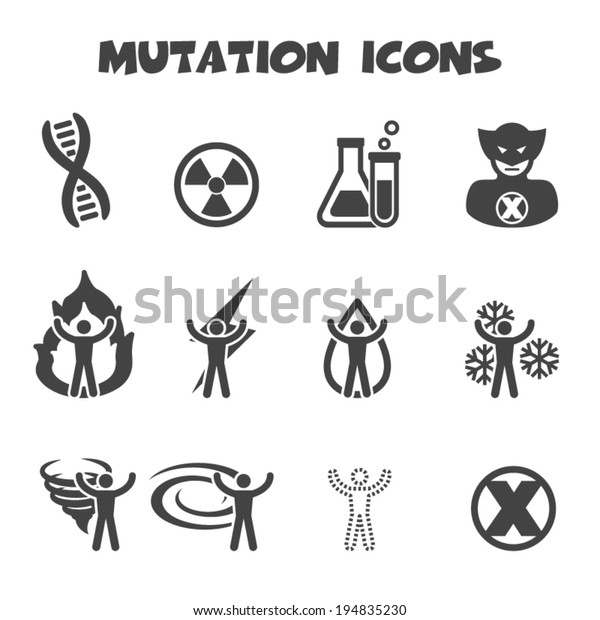 Mutation Icons Mono Vector Symbols: Stock-Vektorgrafik (Lizenzfrei ...