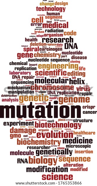 Mutation Word Cloud Concept Collage Made: เวกเตอร์สต็อก (ปลอดค่า ...