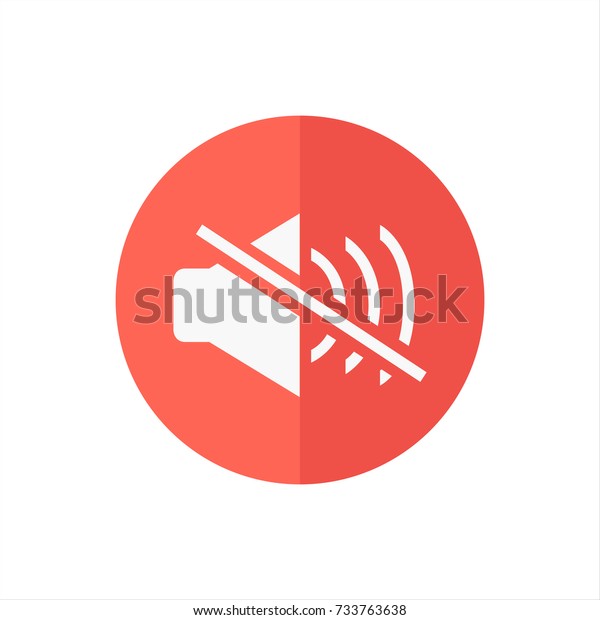 Mute Icon Trendy Flat Style Isolated Stock Vector (Royalty Free) 733763638