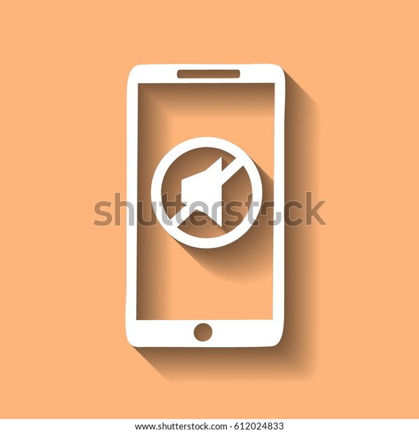 Mute On Phone Vector Icon Stock Vector (Royalty Free) 612024833 ...