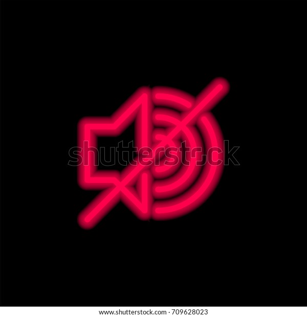 Mute Red Glowing Neon Ui Ux Stock Vector (Royalty Free) 709628023 ...