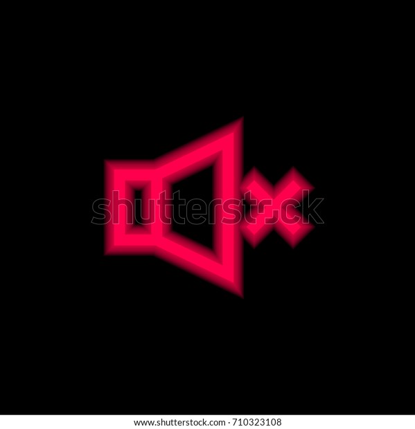 Mute Red Glowing Neon Ui Ux Stock Vector (Royalty Free) 710323108 ...