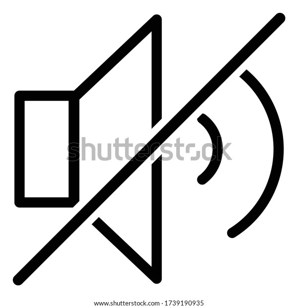 Muted Speaker Silent Sound System Vector Stock Vector (Royalty Free ...