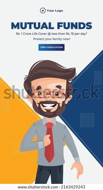 Mutual Funds Portrait Template Design Stock Vector (Royalty Free ...