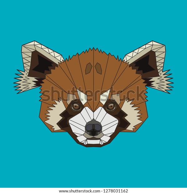 Muzzle Red Panda Head Animal On Stock Vector (Royalty Free) 1278031162 ...
