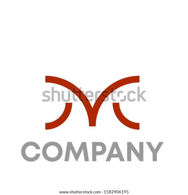 Mv Logo Icon Design Template Sign Stock Vector (Royalty Free) 1582906195
