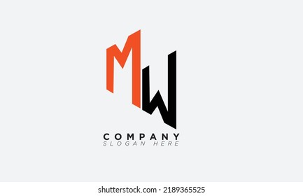 Mw Alphabet Letters Initials Monogram Logo Stock Vector (Royalty Free ...