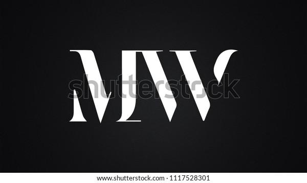 Mw Letter Logo Design Template Vector Stock Vector (Royalty Free ...