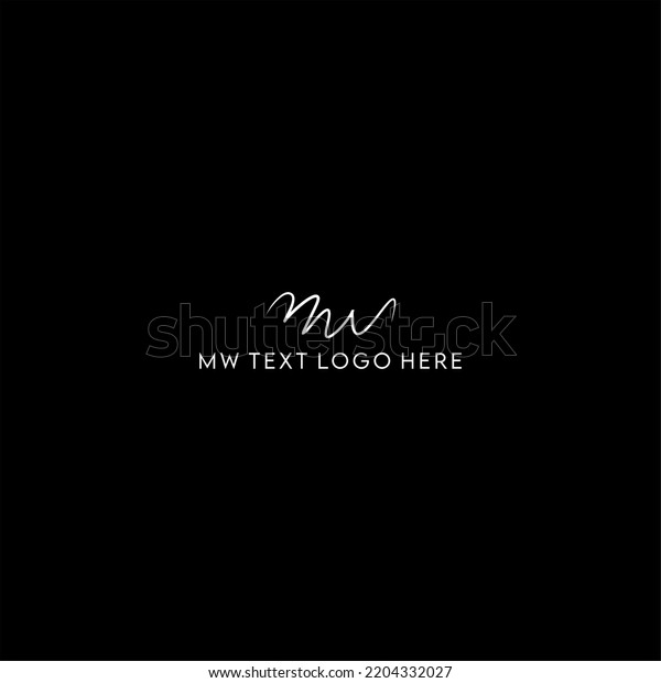 Mw Logo Hand Written Mw Logo Stock Vector (Royalty Free) 2204332027 ...