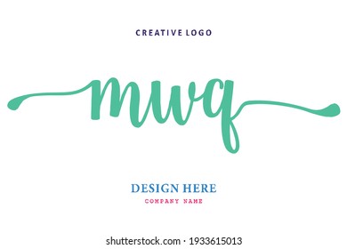 Mwq Lettering Logo Simple Easy Understand Stock Vector (Royalty Free ...