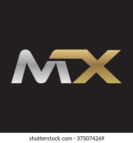 Mx Company Linked Letter Logo Golden Stock Vector (Royalty Free ...