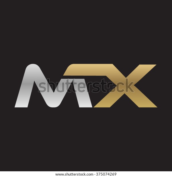 Mx Company Linked Letter Logo Golden Stock Vector (Royalty Free ...