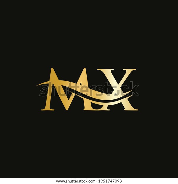 Mx Letter Logo Design Premium Letter Stock Vector (Royalty Free ...