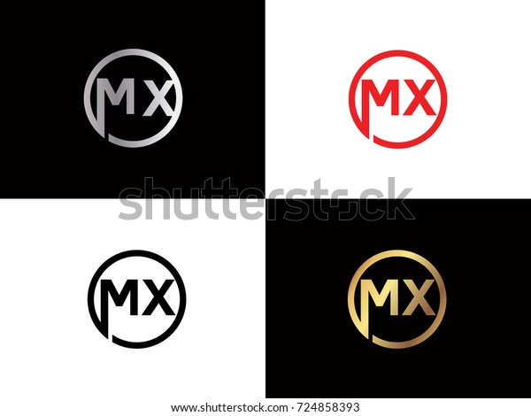 Mx Text Gold Black Silver Modern Stock Vector (Royalty Free) 724858393 ...