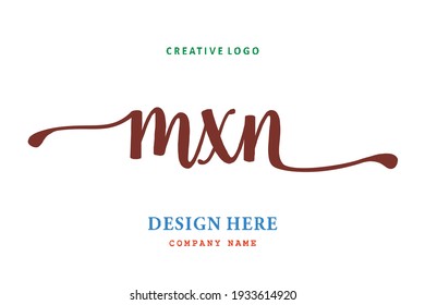 Mxn Lettering Logo Simple Easy Understand Stock Vector (Royalty Free ...