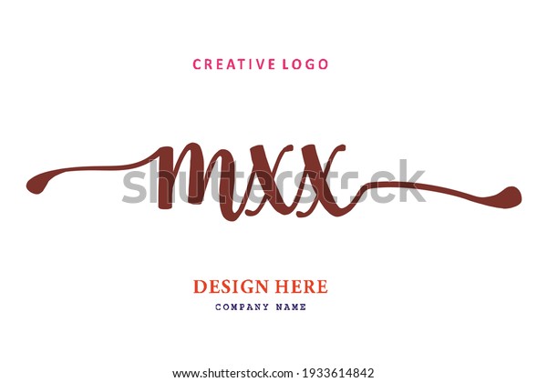 Mxx Lettering Logo Simple Easy Understand Stock Vector (Royalty Free ...