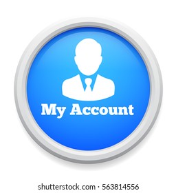 My Account Button Stock Vector (Royalty Free) 563814556 | Shutterstock