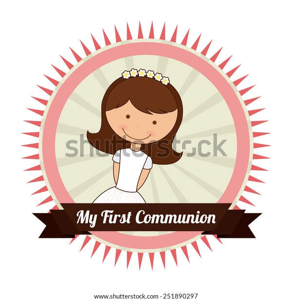 My First Communion Design Vector Illustration: vector de stock (libre ...