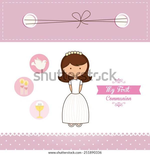 My First Communion Design Vector Illustration: vector de stock (libre ...
