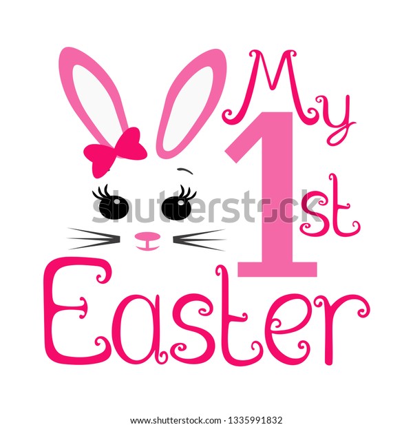 My First Easter Childrens Shirt Design Stock Vector (Royalty Free ...