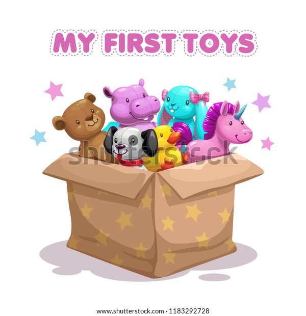 My First Toy Funny Textile Animal Stock Vector (Royalty Free ...