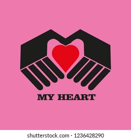 My Heart Logo Stock Vector (Royalty Free) 1236428290 | Shutterstock