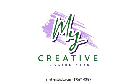My Initials Handwriting Logo Vector Stock Vector (Royalty Free ...