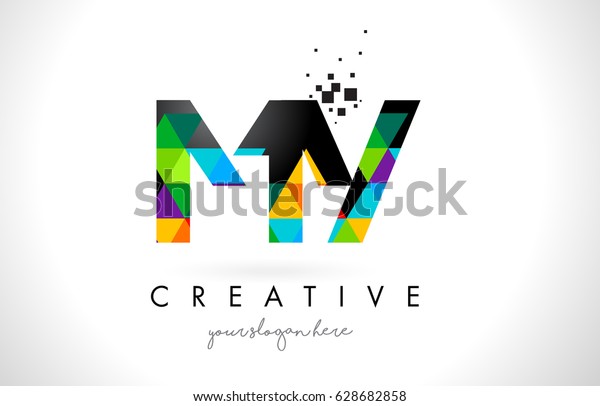 My M Y Letter Logo Colorful Stock Vector (Royalty Free) 628682858
