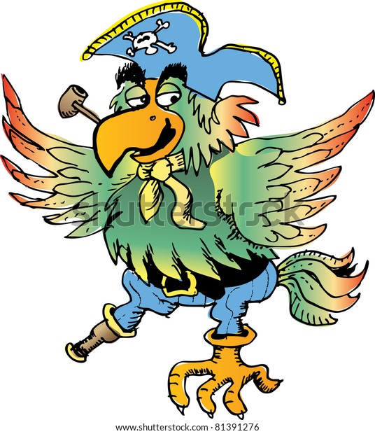 My Original Vector Drawing Oneleg Pirate Stock Vector (Royalty Free ...